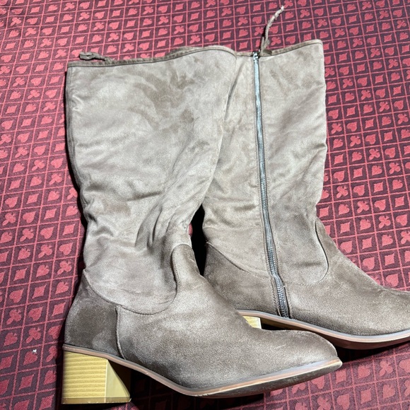 Journee Collection | Shoes | Suede Knee High Boots Extended Calf | Poshmark